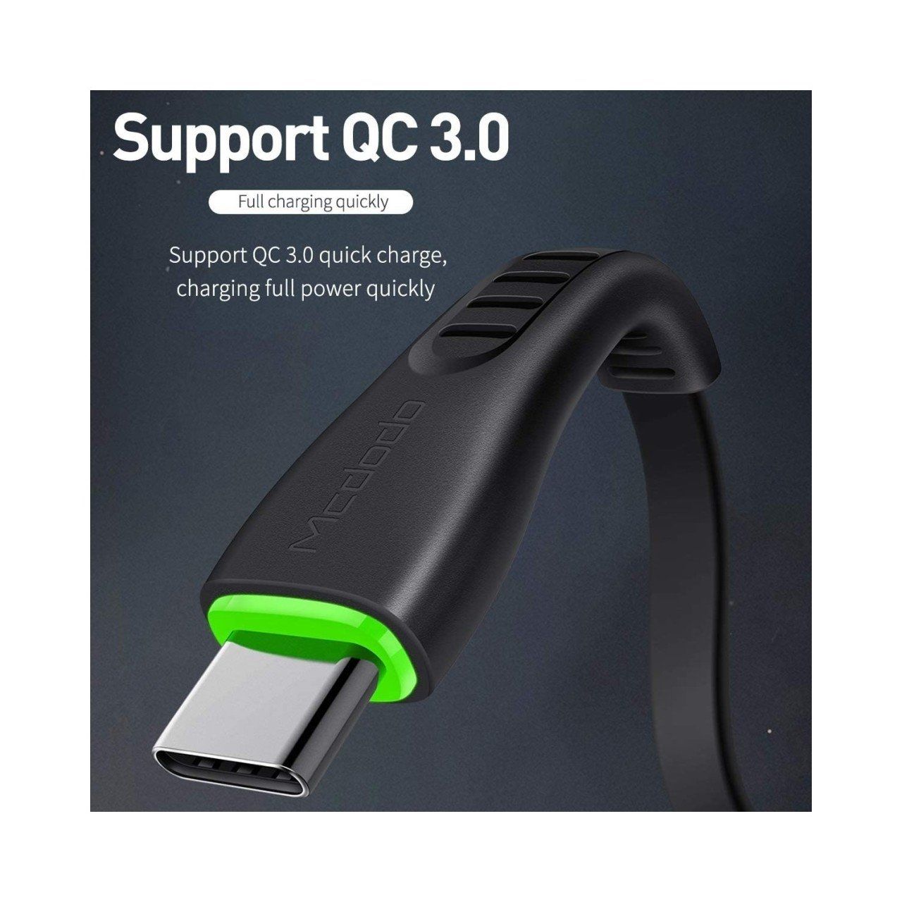 Mcdodo CA-6433 Type-C Ledli 1.8 mt Data - Şarj Kablosu